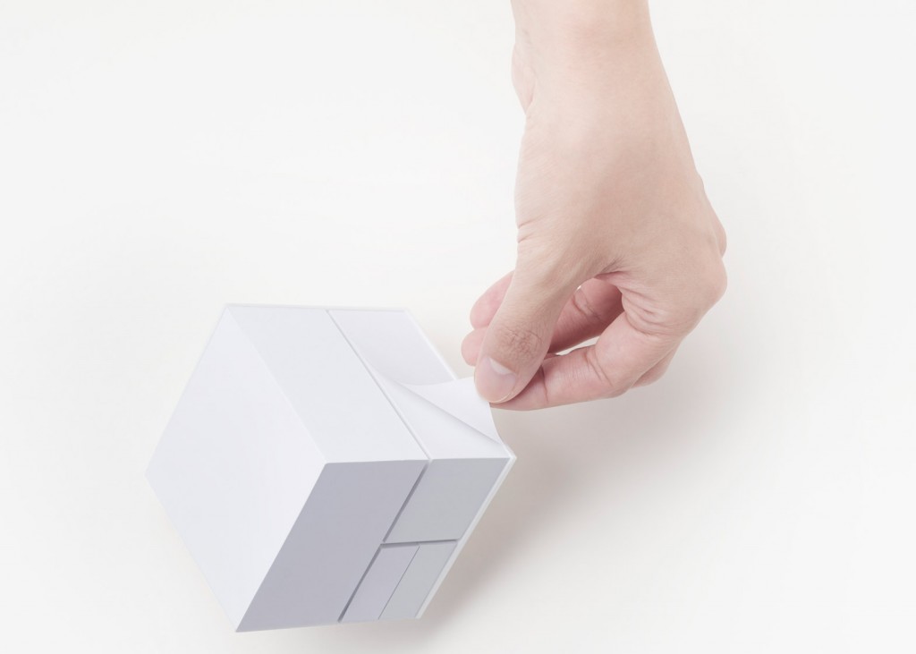 Nendos Block Memo Pad Peels Apart Like A 3d Puzzle