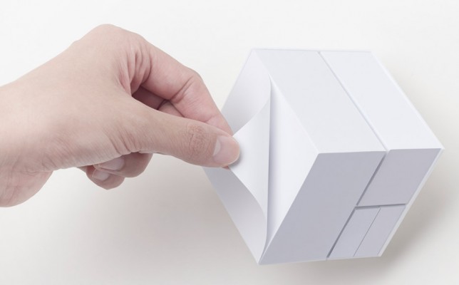 Nendos Block Memo Pad Peels Apart Like A 3d Puzzle