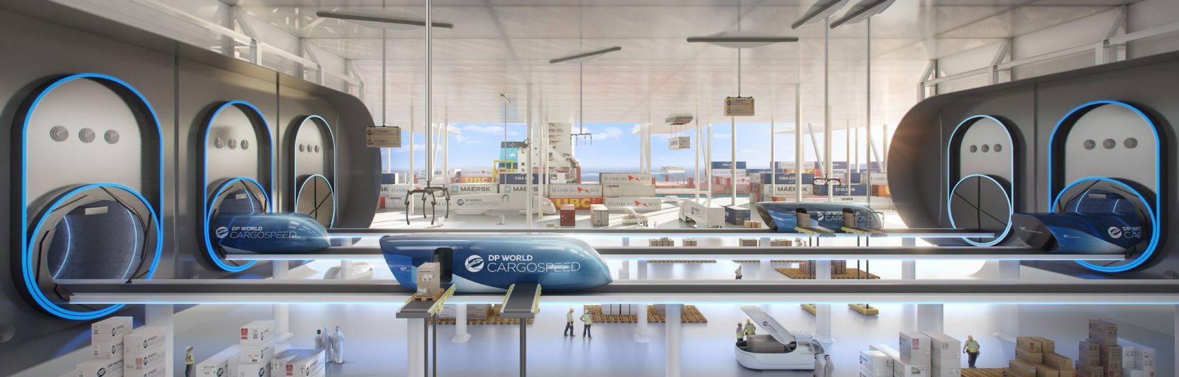 Foster Partners Presents Vision For Hyperloop Cargo Network