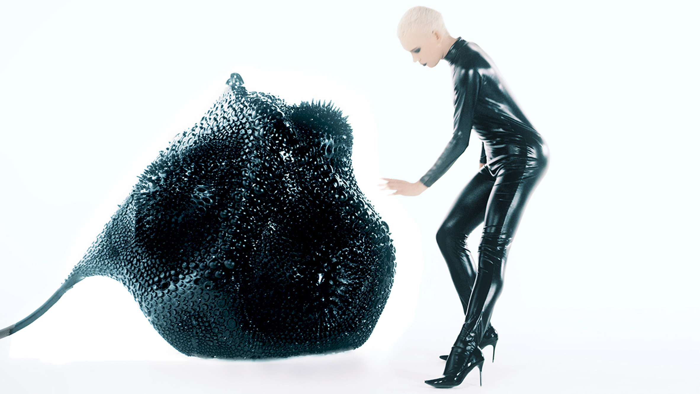 Shape-shifting Cypher sculpture by Ozel Office is controlled by motion