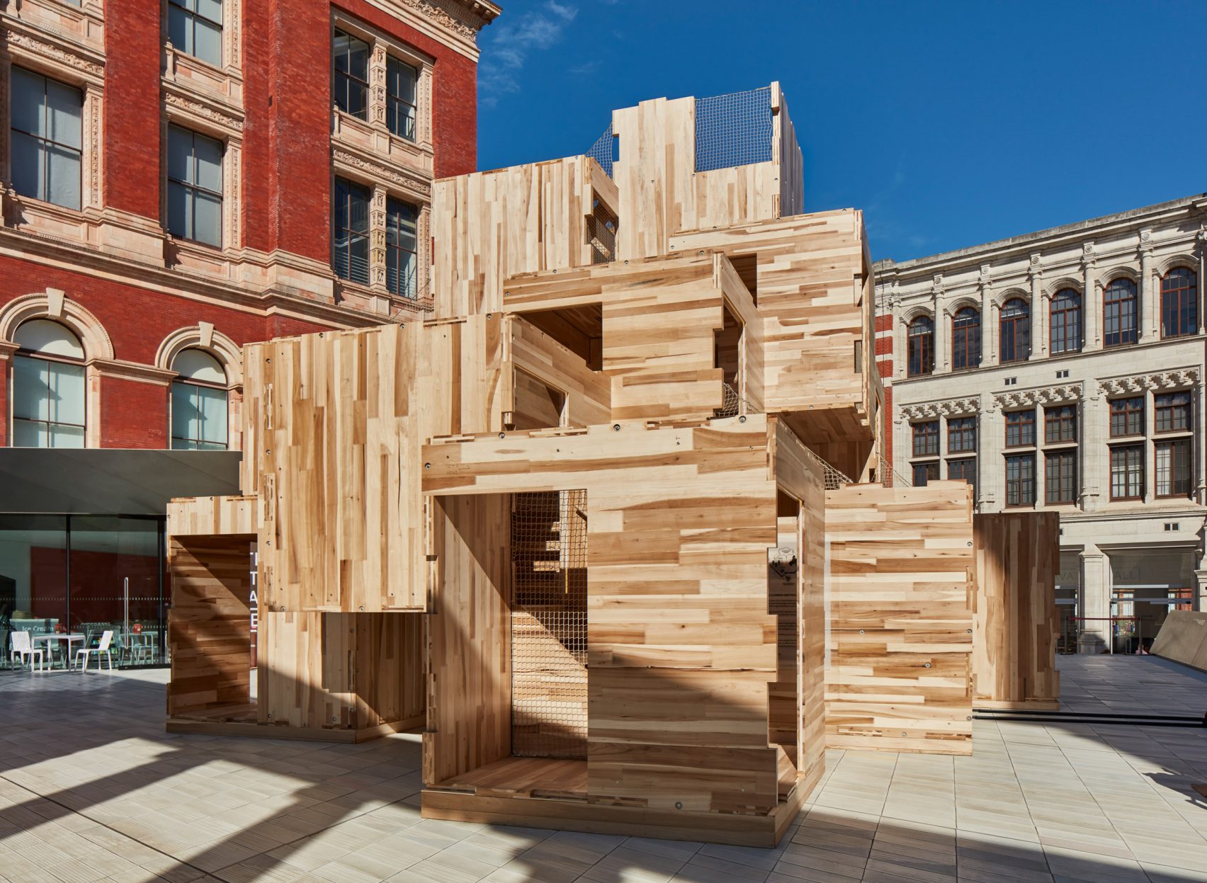 Waugh Thistleton installs modular three-storey maze in V&A's Sackler ...
