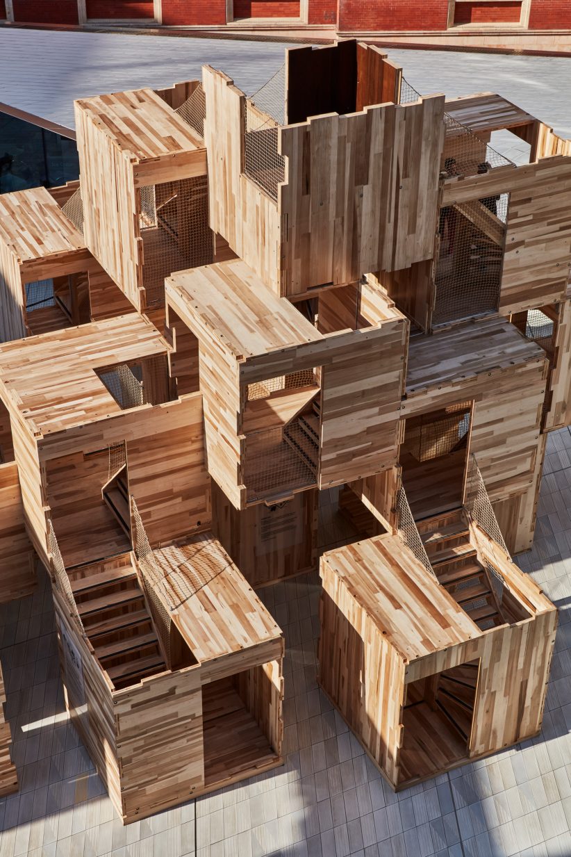 Waugh Thistleton installs modular three-storey maze in V&A's Sackler ...