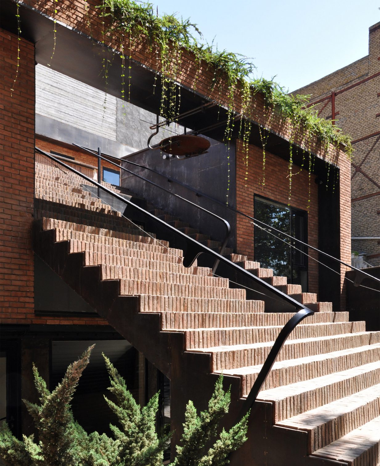 Brick staircase and rooftop terrace gives public space back to Mashhad ...