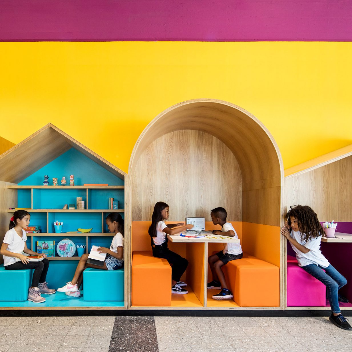 Colourful booths enliven Hayarden school for children of refugees in ...