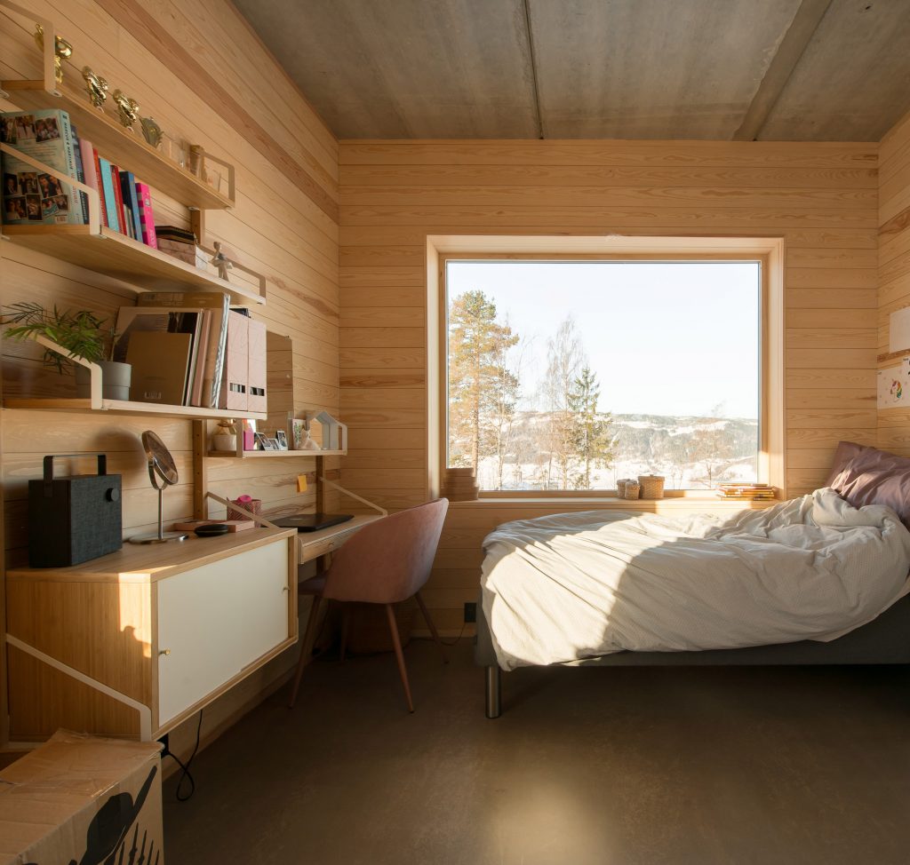 Sanden Hodnekvam Arkitekter Designs Red Concrete House In Lillehammer