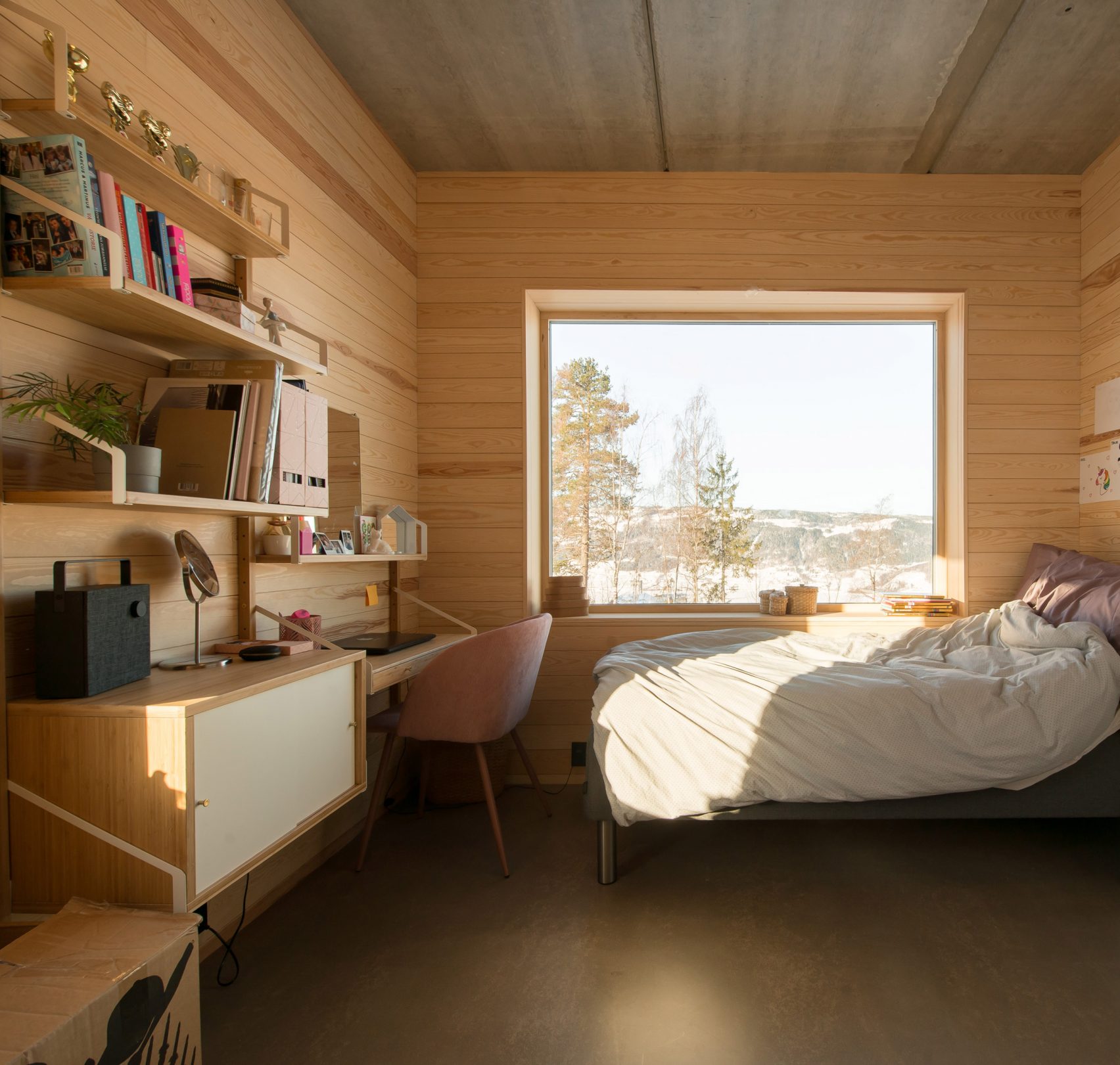 Sanden Hodnekvam Arkitekter Designs Red Concrete House In Lillehammer