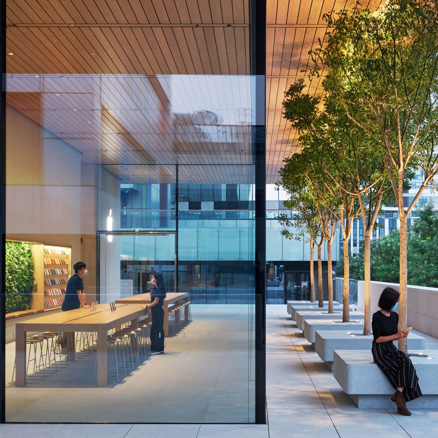 3Novices:Foster + Partners designs "porous" Apple store in Beijing ...