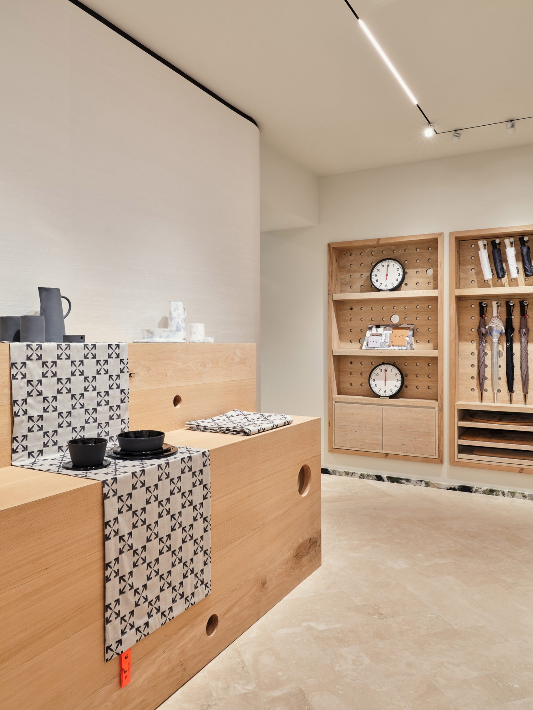 Patagonia Granite And Wooden Logs Decorate Off White Milan Store