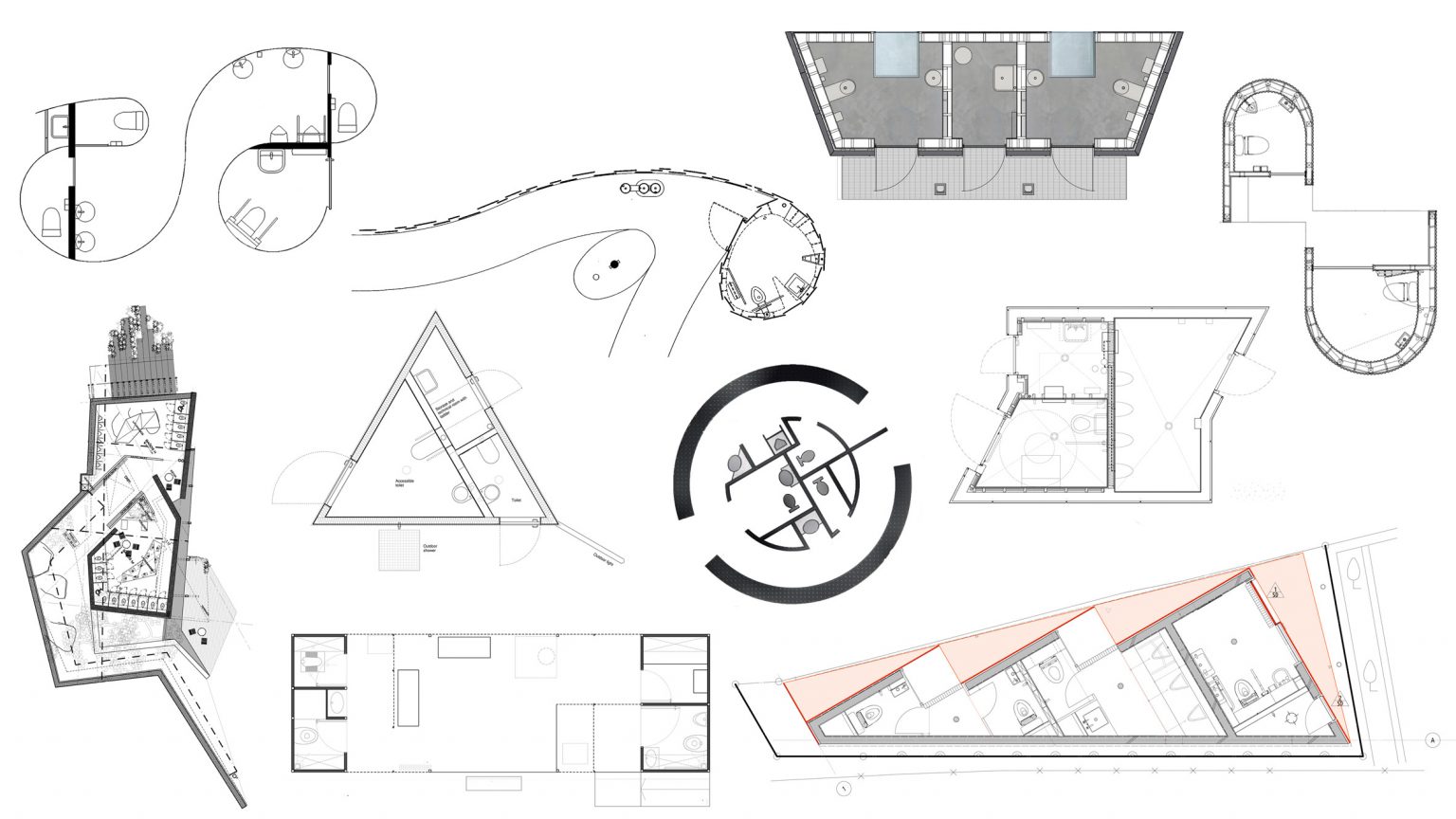 Ten public toilets floor plans that are unexpected