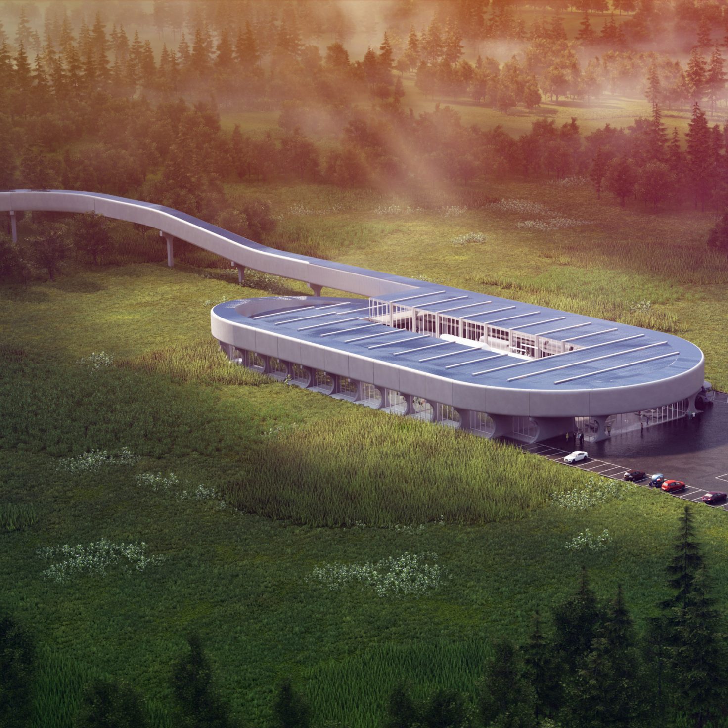 Foster Partners Presents Vision For Hyperloop Cargo Network