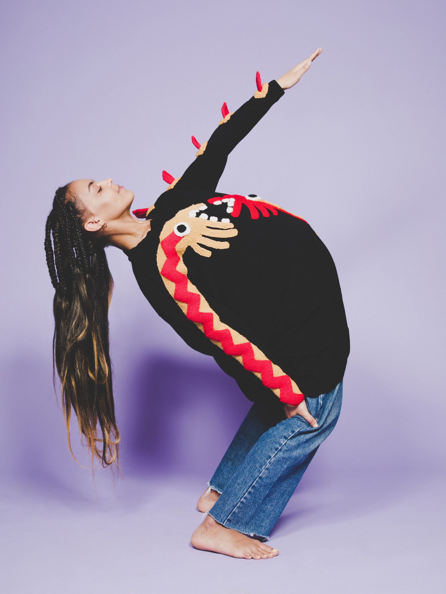 Ýrúrarí uses knitted body parts to give clothes a character of their ...