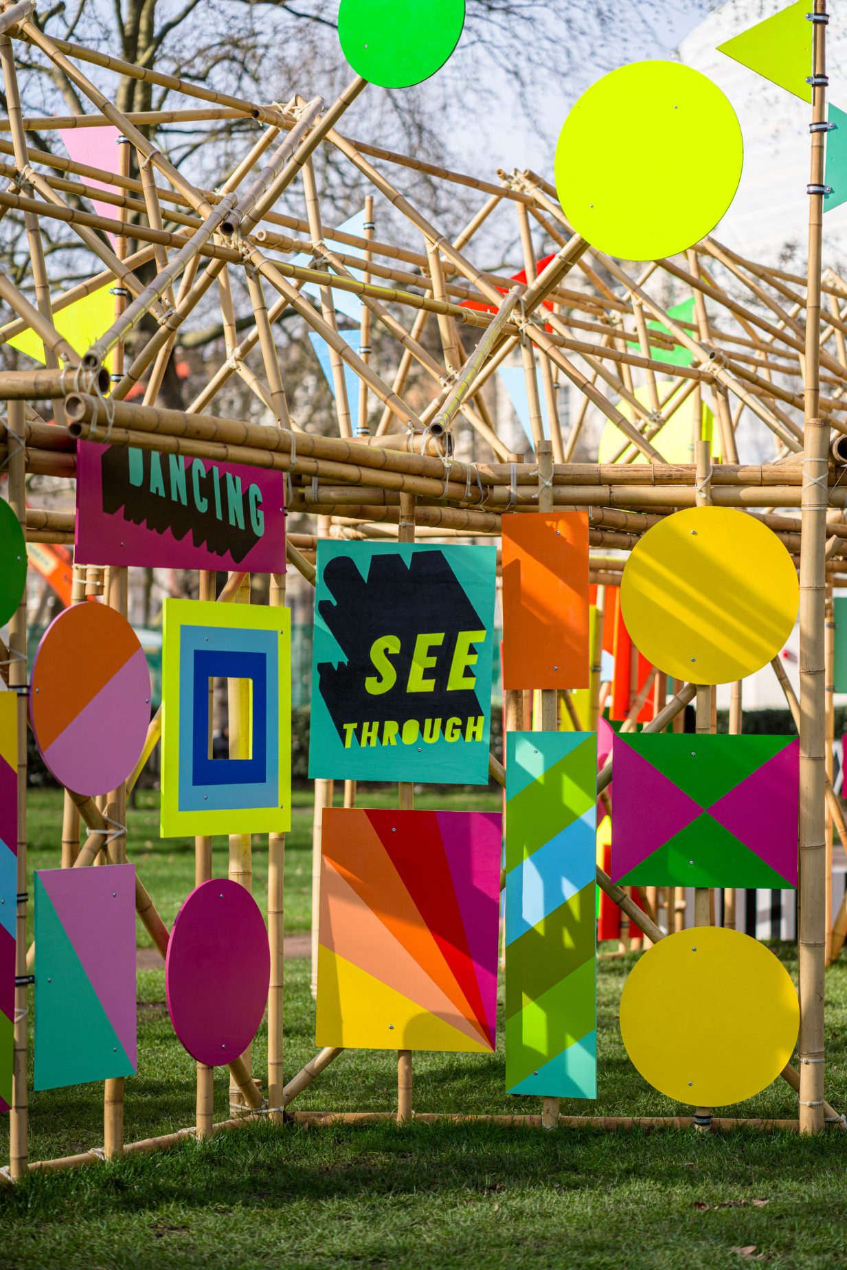 decmyk: Morag Myerscough designs bamboo pavilion to bring "unexpected ...