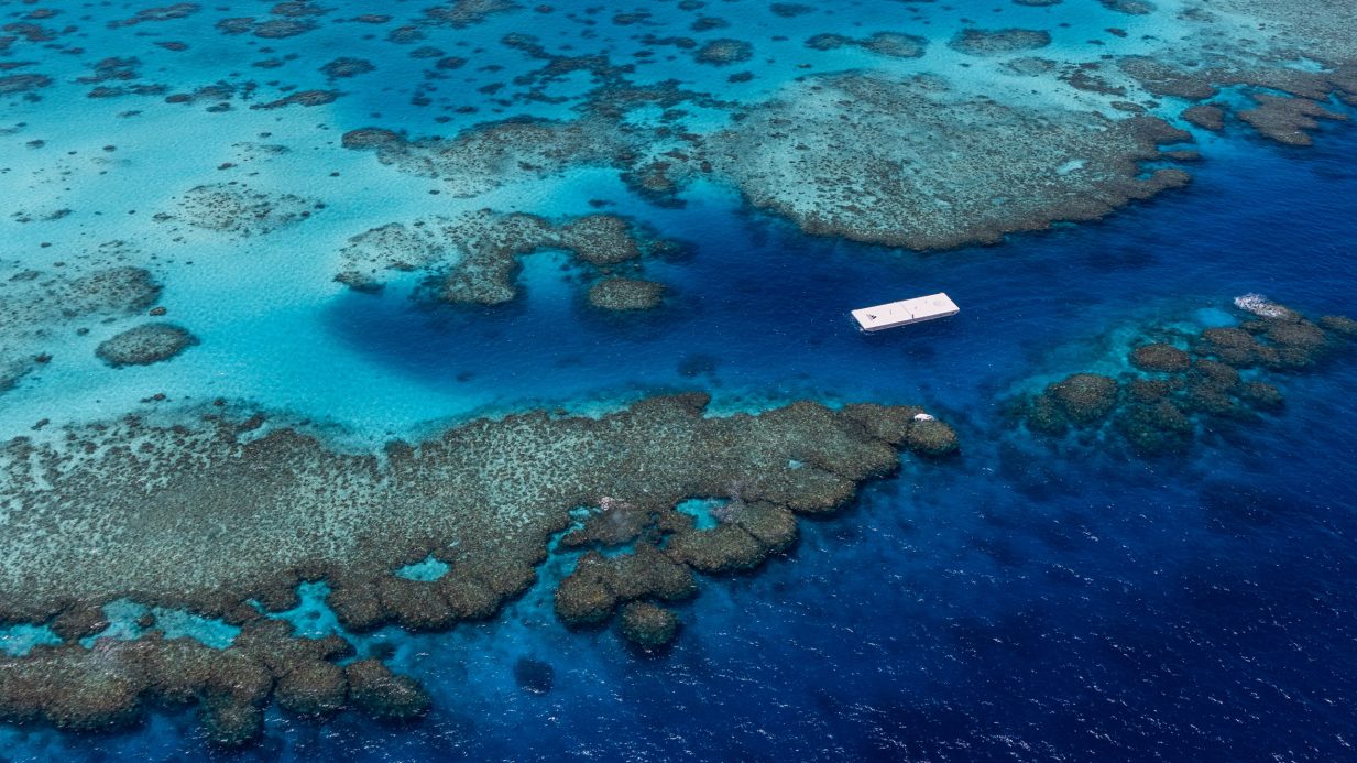 Adidas launches floating tennis court in Great Barrier Reef
