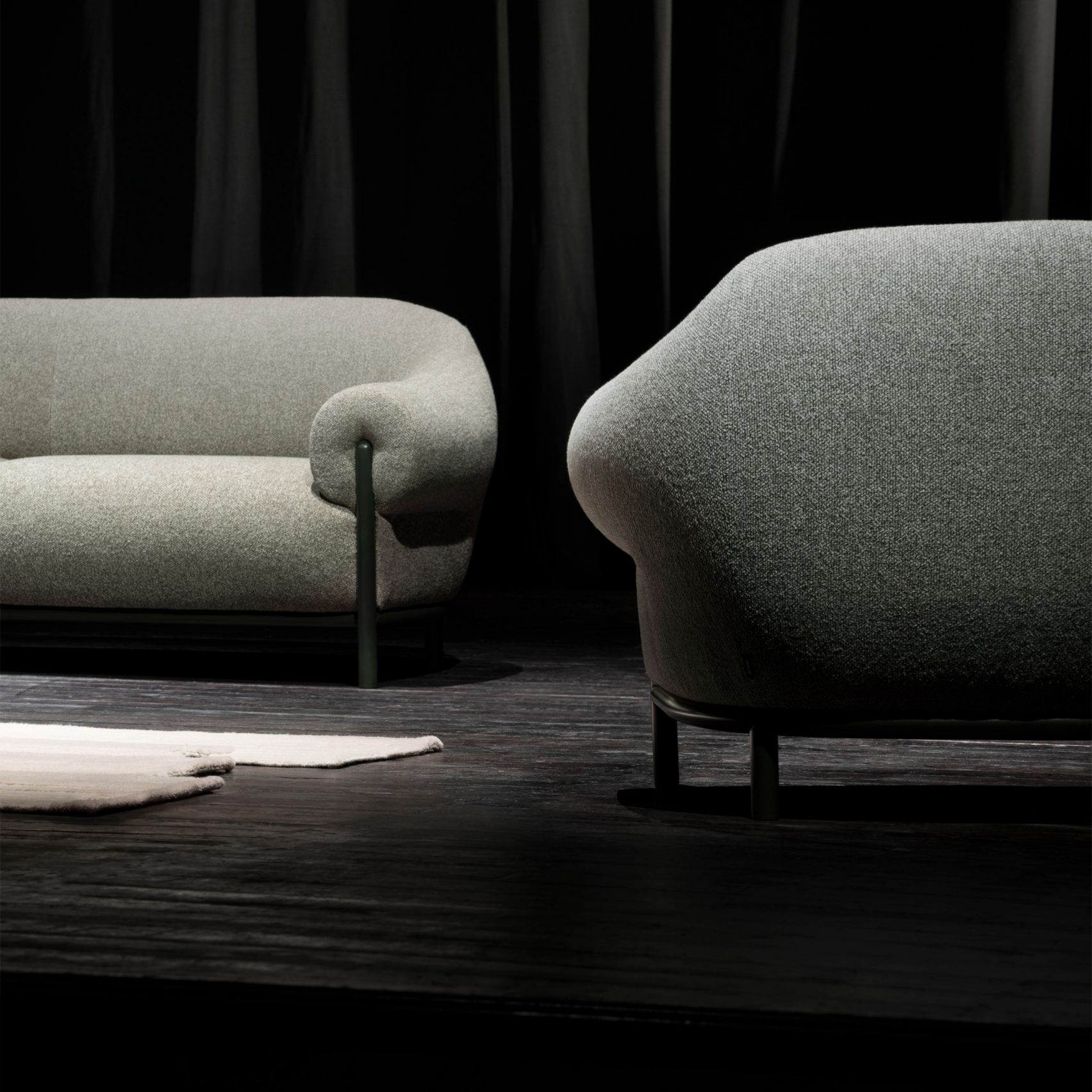 Modular Ø Sofa by Kilo Design has lozenge-shaped cushions