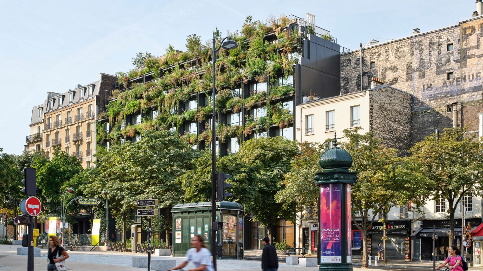 Villa M is a plant-covered hotel in Paris by Triptyque and Philippe Starck