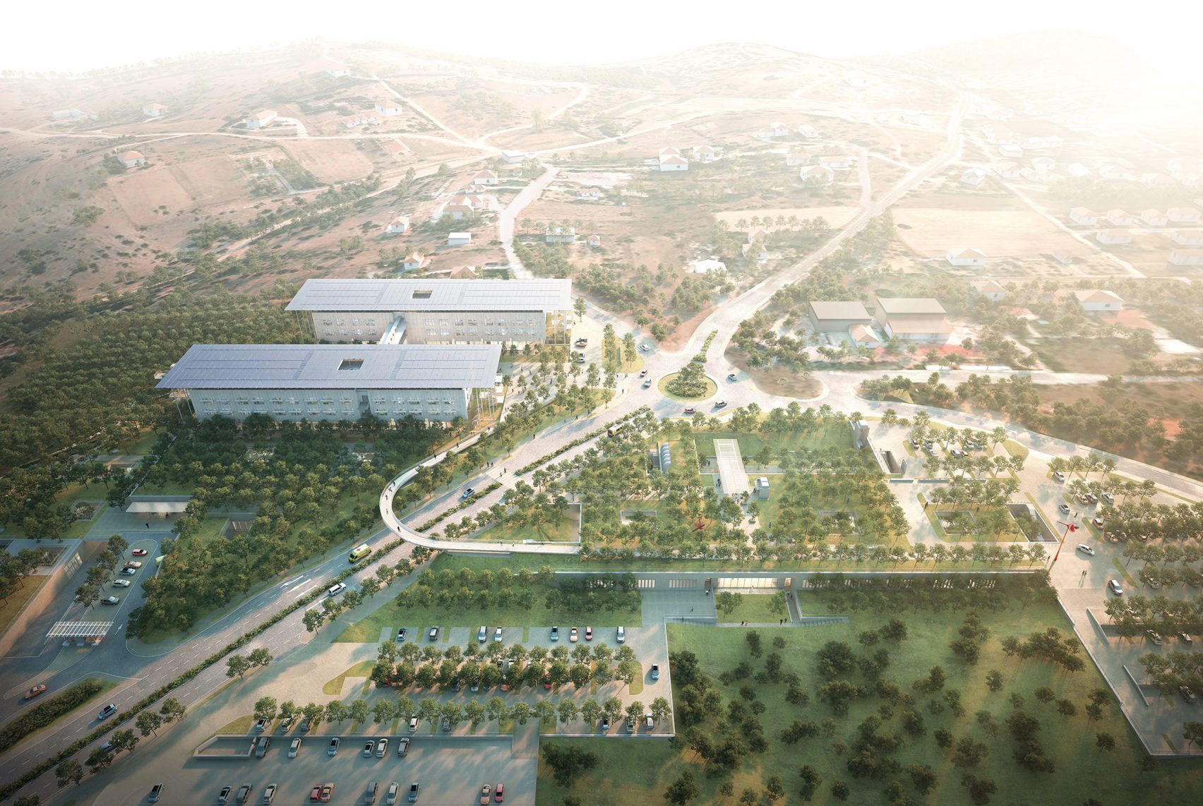 Renzo Piano designs trio of nature-focused hospitals for Greece