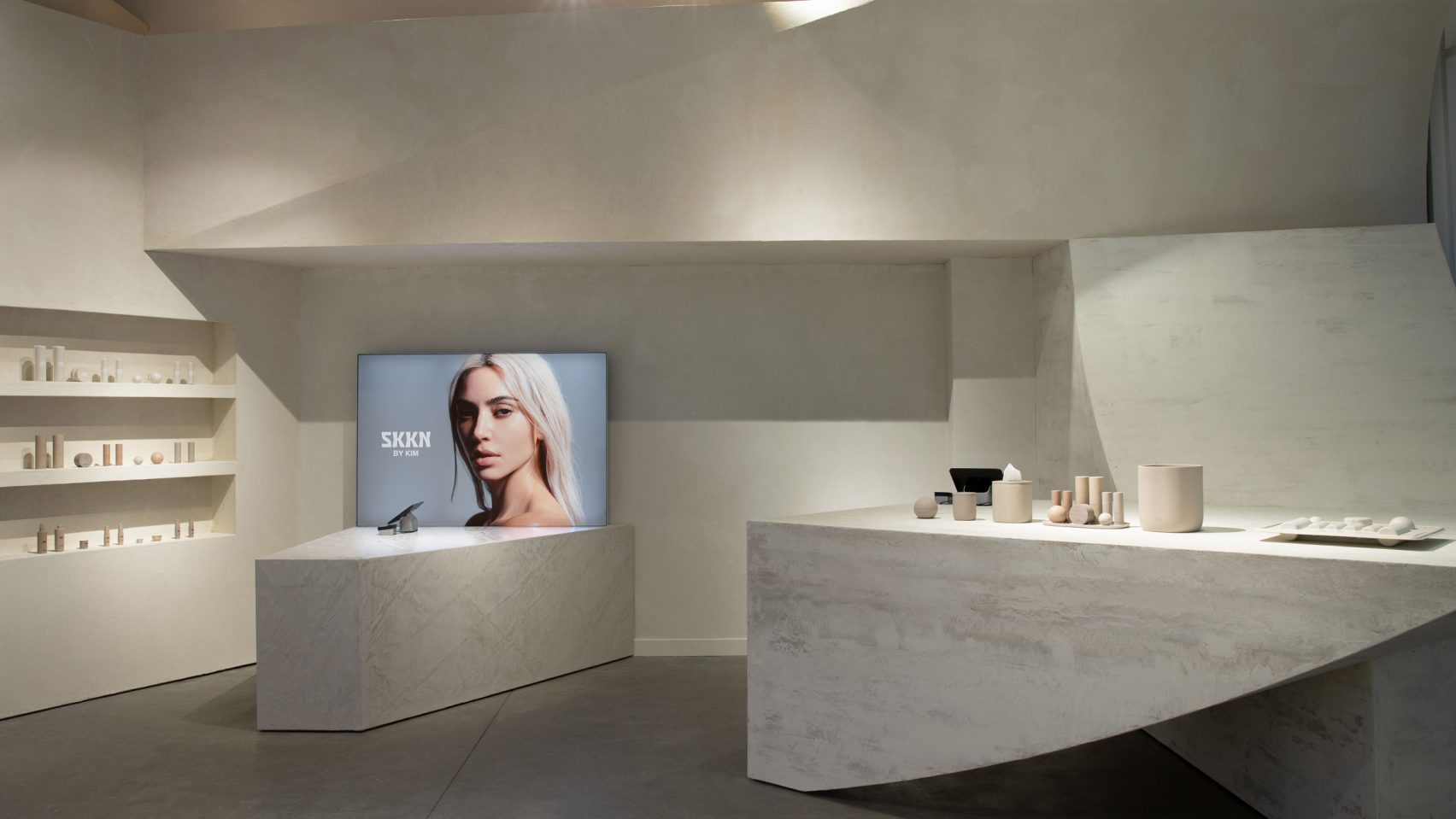 Perron Roettinger Clads Kim Kardashian Skkn Pop Up Store In Cement 0371