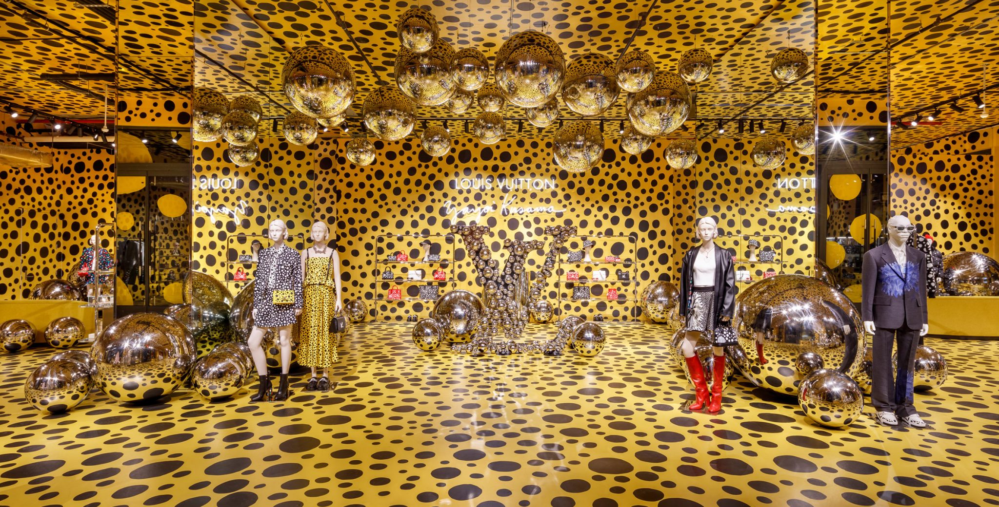 Louis Vuitton overhauls stores with Yayoi Kusama polkadots