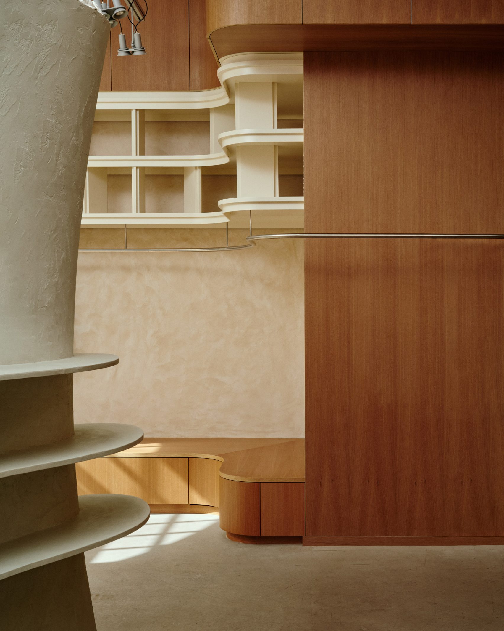 Snøhetta combines clay and oak for minimalist interior of Holzweiler ...