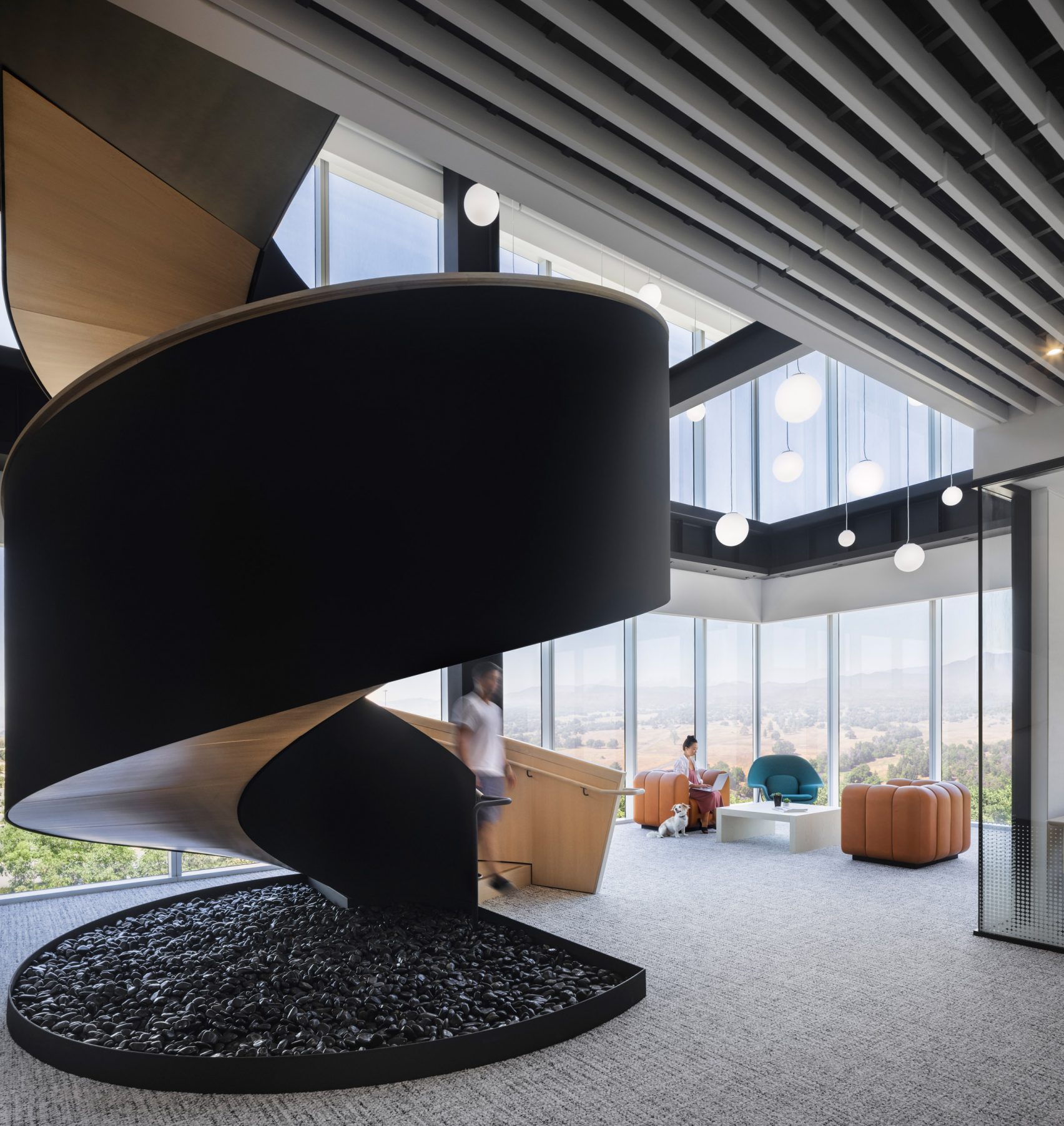 ARCHITECTURE DEZEEN: Black Staircases Link SC Workplace By Behnisch ...
