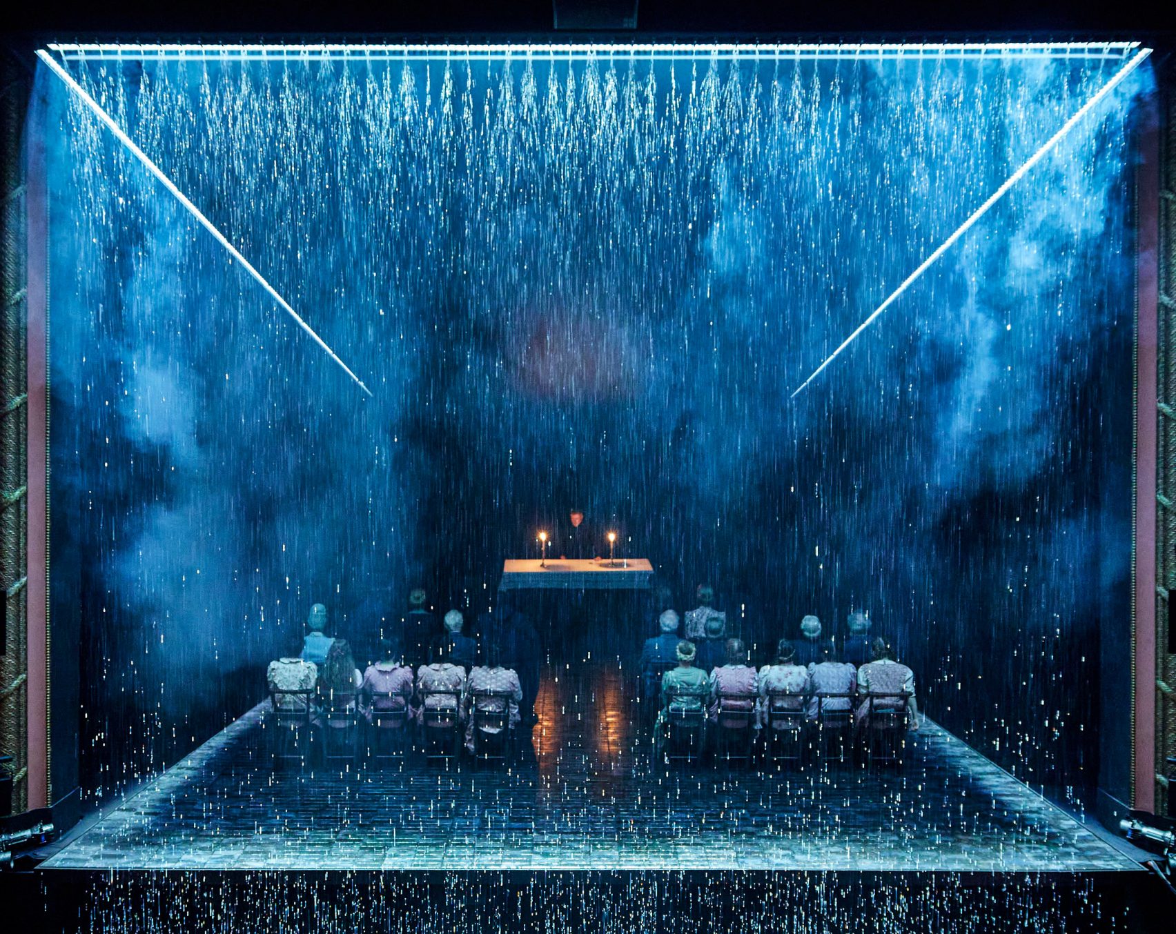The Crucible Set Design By Es Devlin Features Cyclical Rain Installation