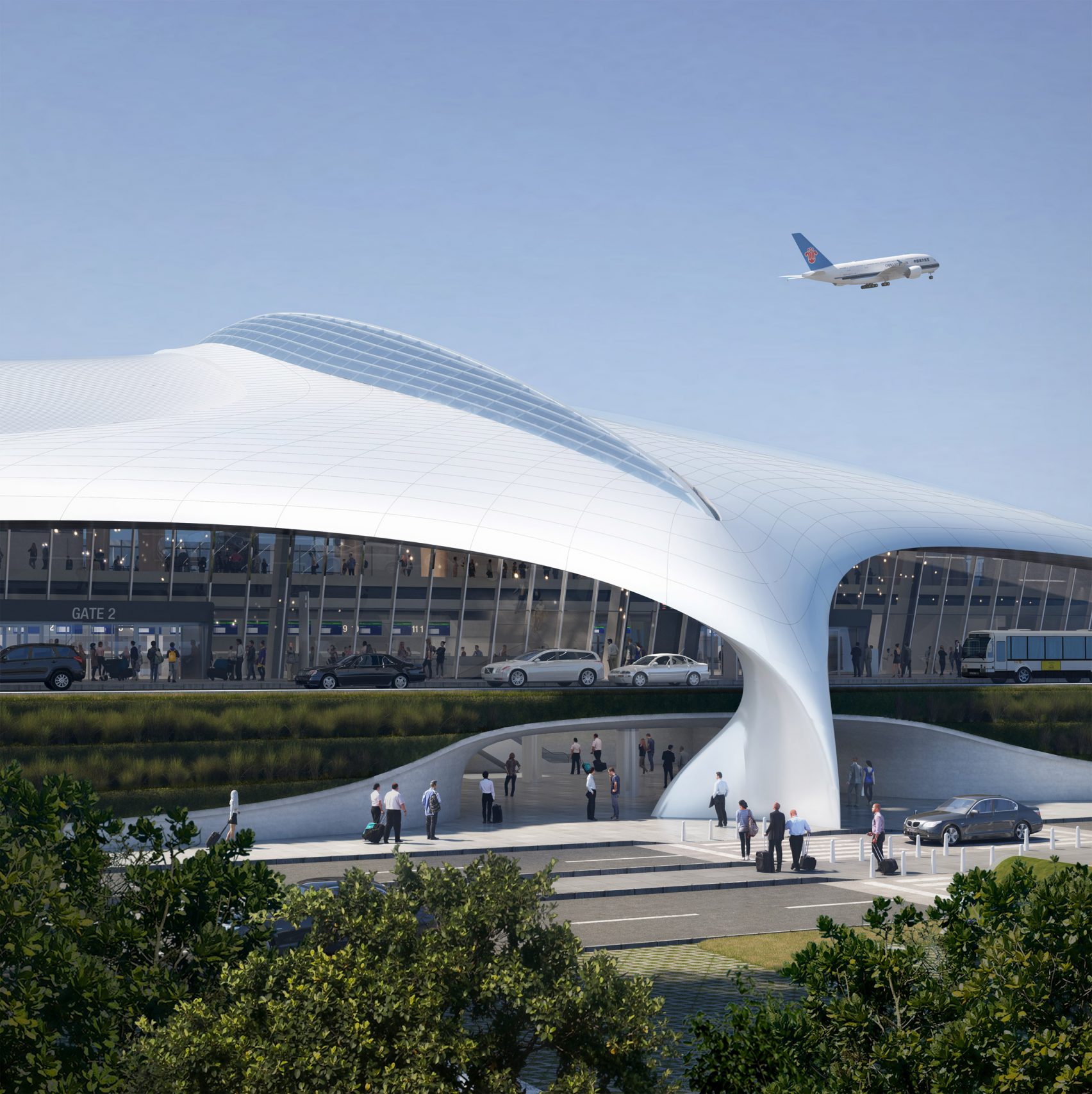 MAD reveals design for Lishui Airport with swooping "bird-like" roof