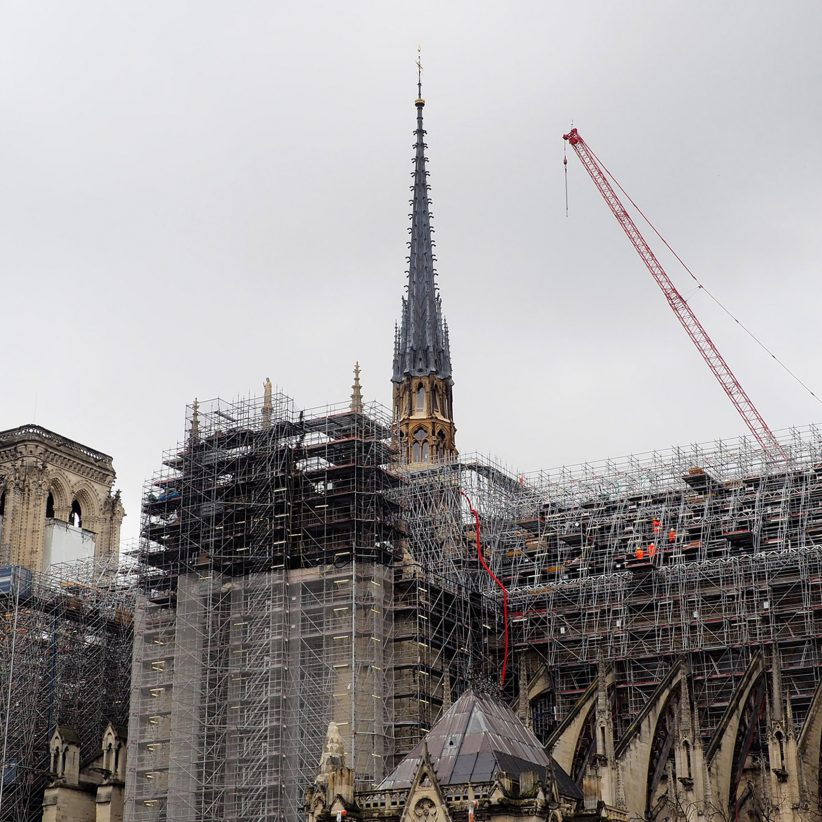 Notre-Dame's new spire revealed as scaffolding removed in Paris