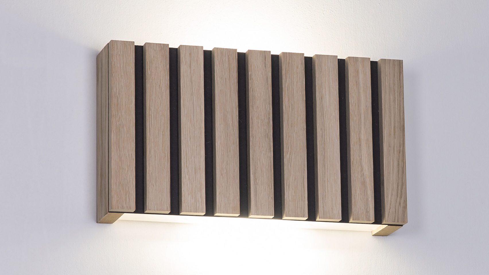 Wood Slat Wall Panel Light By Tornado