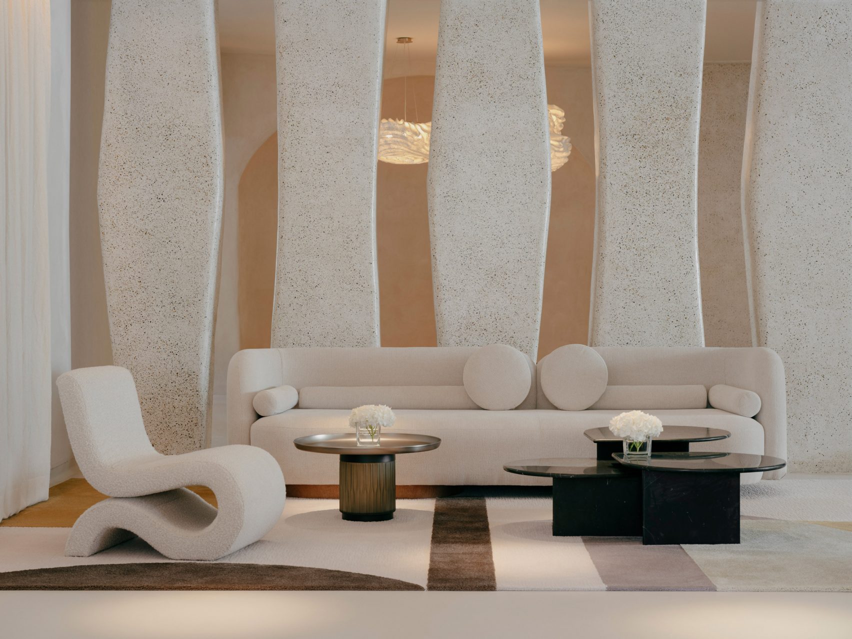 White-washed Mondrian Ibiza hotel perches above Cala Llonga bay