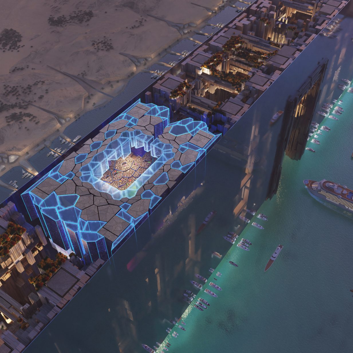 Neom Unveils Plans For Hotel Within Hexagonal Pillars Named Siranna