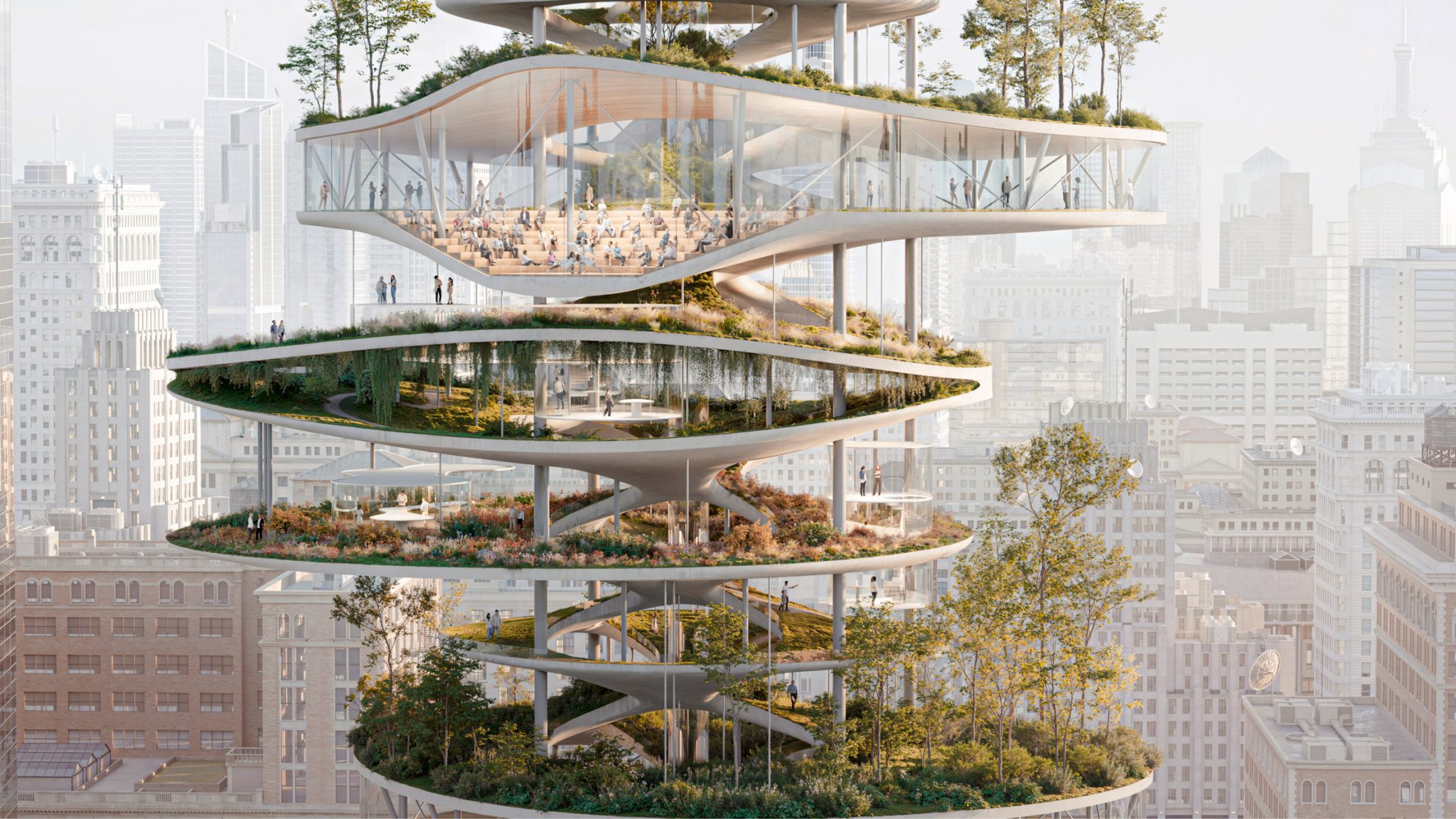 Neri Oxman unveils conceptual skyscraper AI-optimised for planting