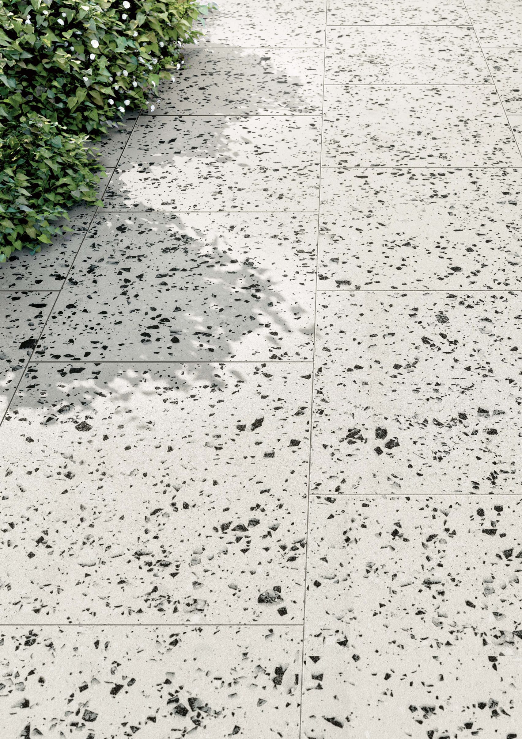 Azulejos blancos de terrazo de Casalgrande Padana – Estudio Arquitectos