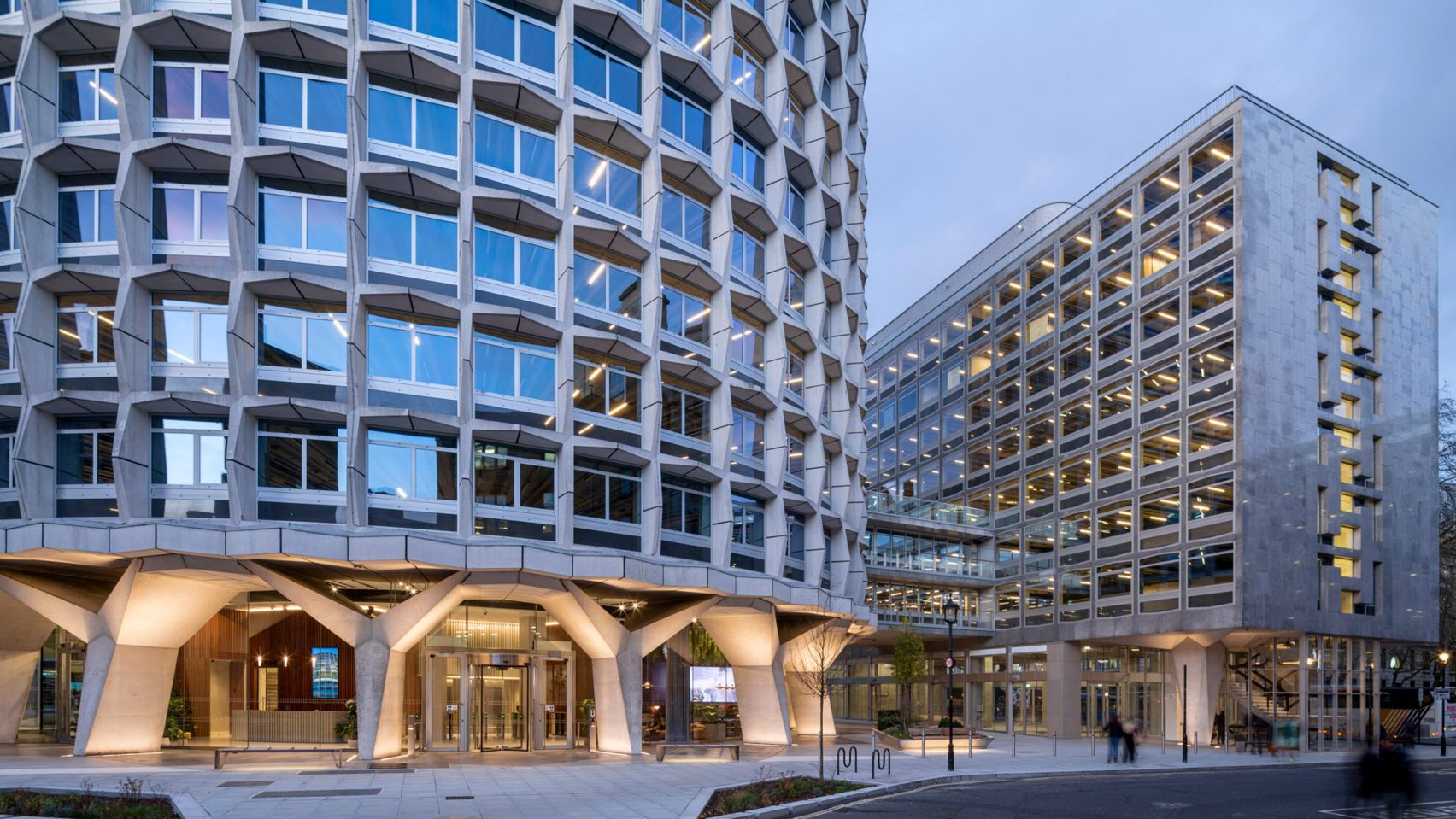Squire and Partners unveils renovation of brutalist offices in London