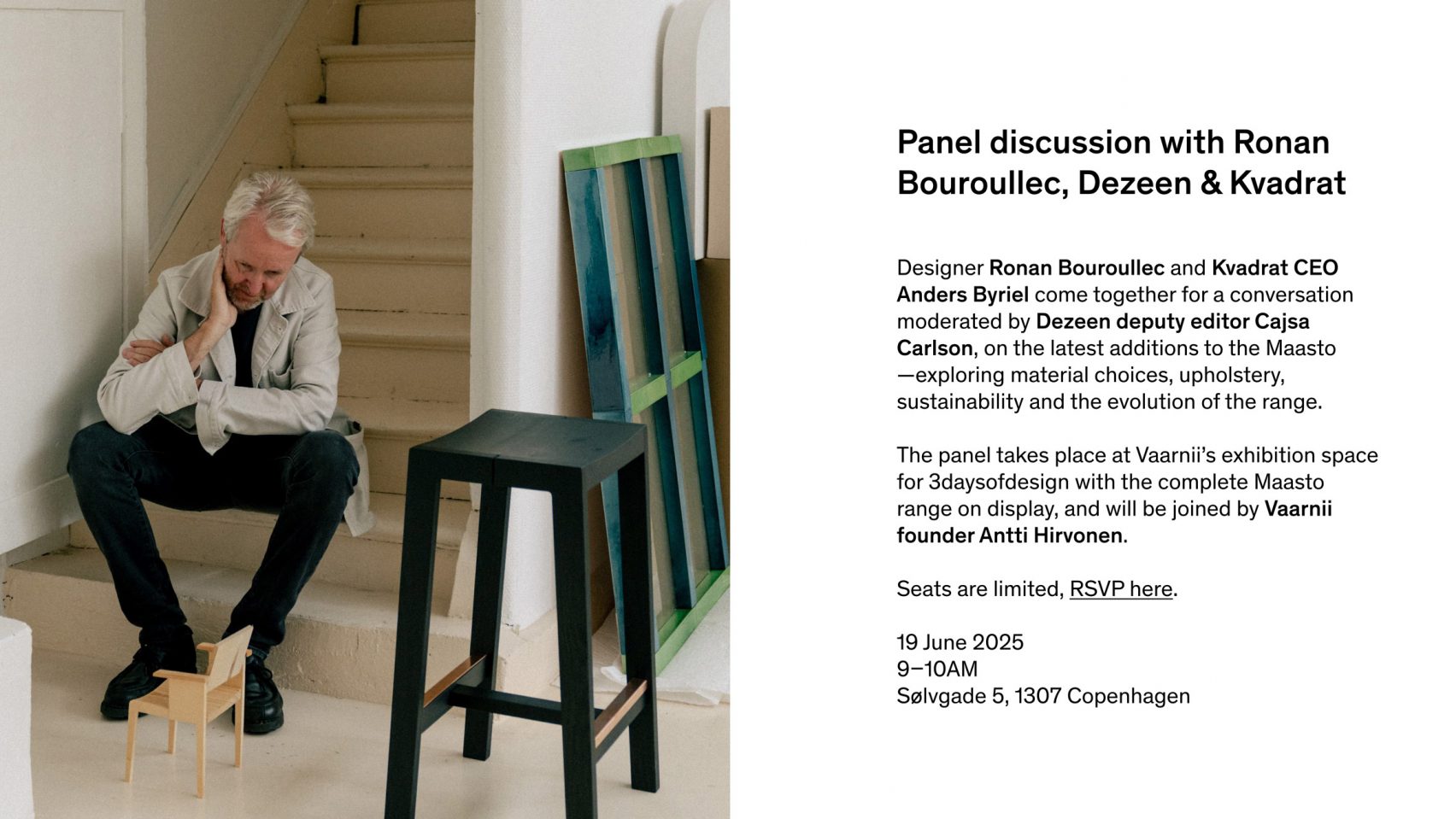 Dezeen x Vaarnii x Kvadrat Talk | Dezeen Events Guide