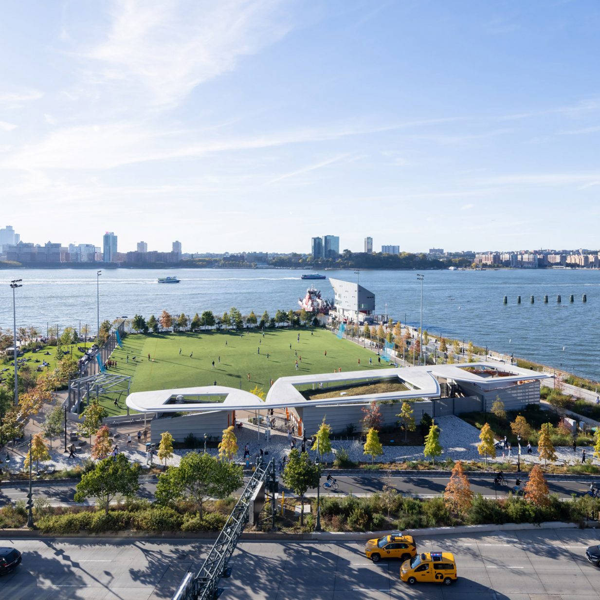nArchitects designs twin park pavilions on either side of the Hudson ...