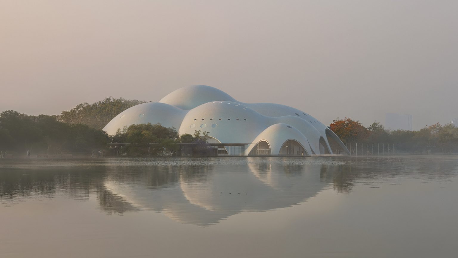 Renzo Piano Building Workshop designs pearlescent opera house in Hanoi