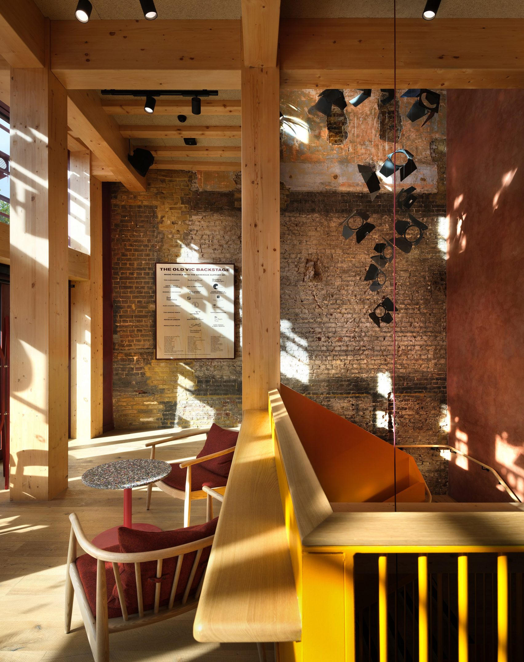 Haworth Tompkins clads The Old Vic extension in recycled spotlights