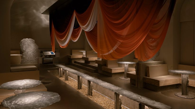 URBA uses reclaimed materials to craft interior for Onyx Æther restaurant