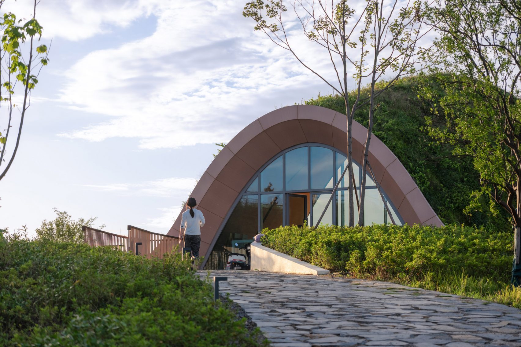 MVRDV crafts hill-shaped Pujiang Platform in Chengdu from timber