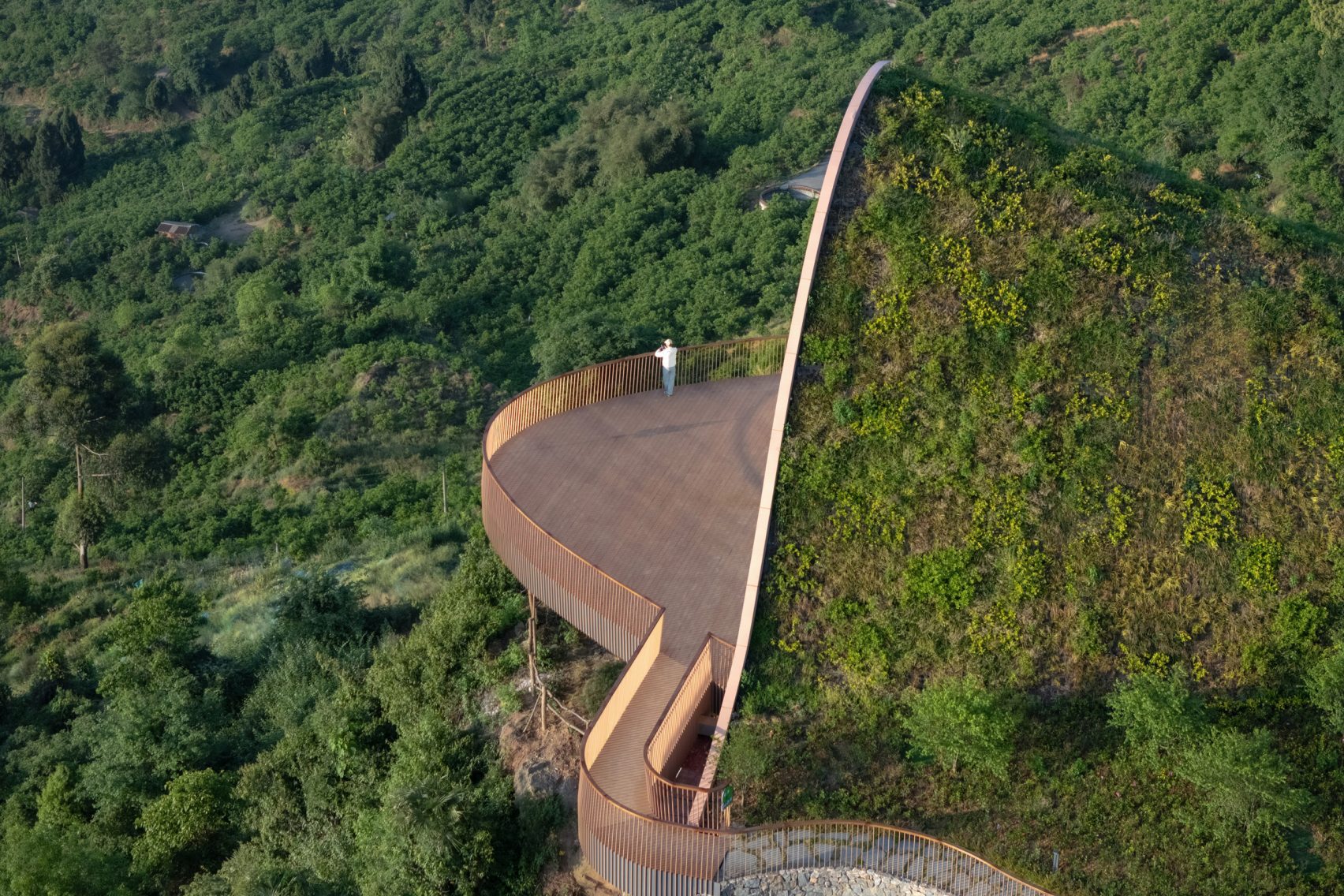 MVRDV crafts hill-shaped Pujiang Platform in Chengdu from timber