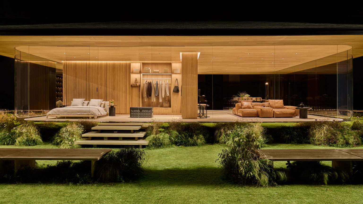 Pharrell Williams creates prefabricated home for Louis Vuitton show