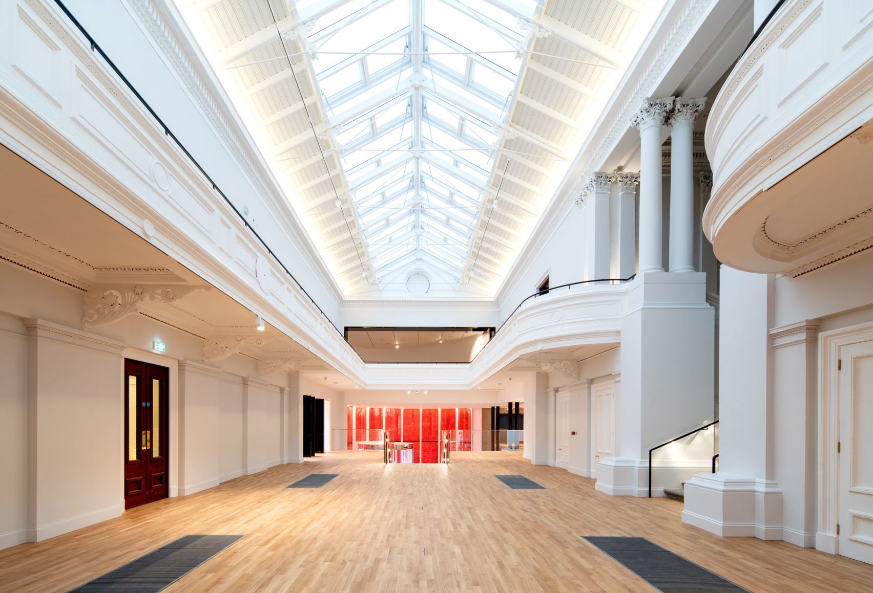 AL_A creates red glass entrance for Paisley Museum revamp