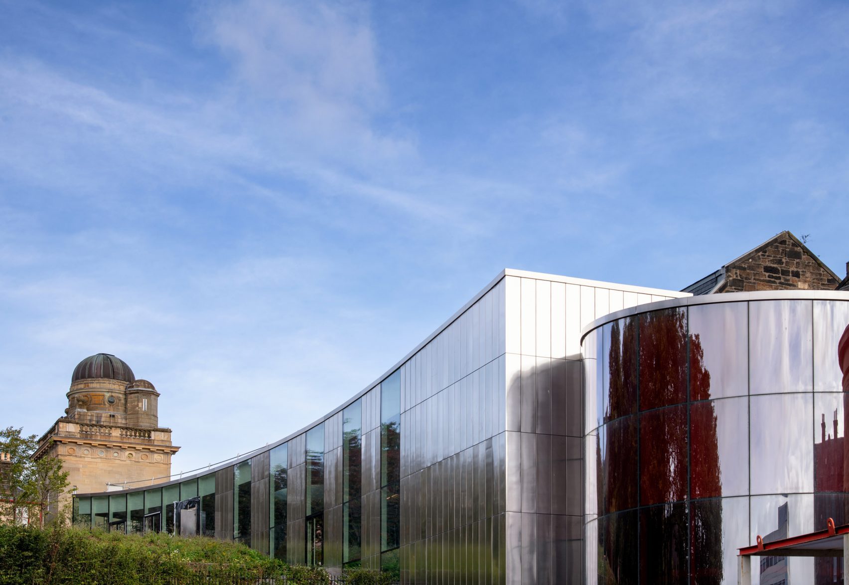 AL_A creates red glass entrance for Paisley Museum revamp