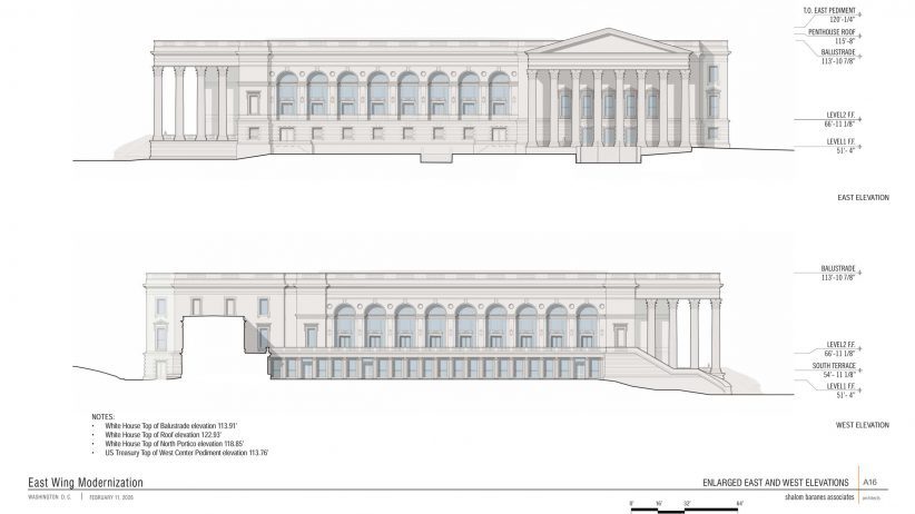 Detailed drawings of White House ballroom released