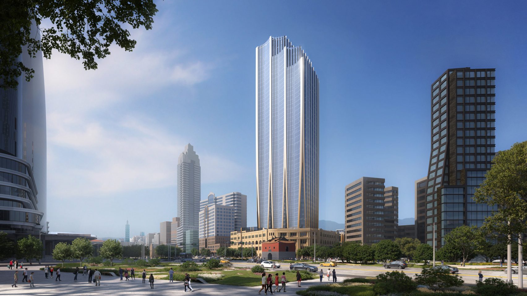 Zaha Hadid Architects draws on fluted orchid for Taipei skyscraper