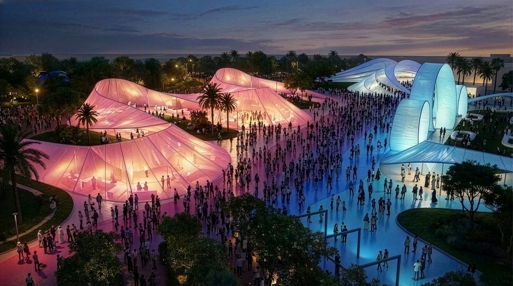 BIG revela projeto de estádio pop-up para Shakira - Monte sua casa