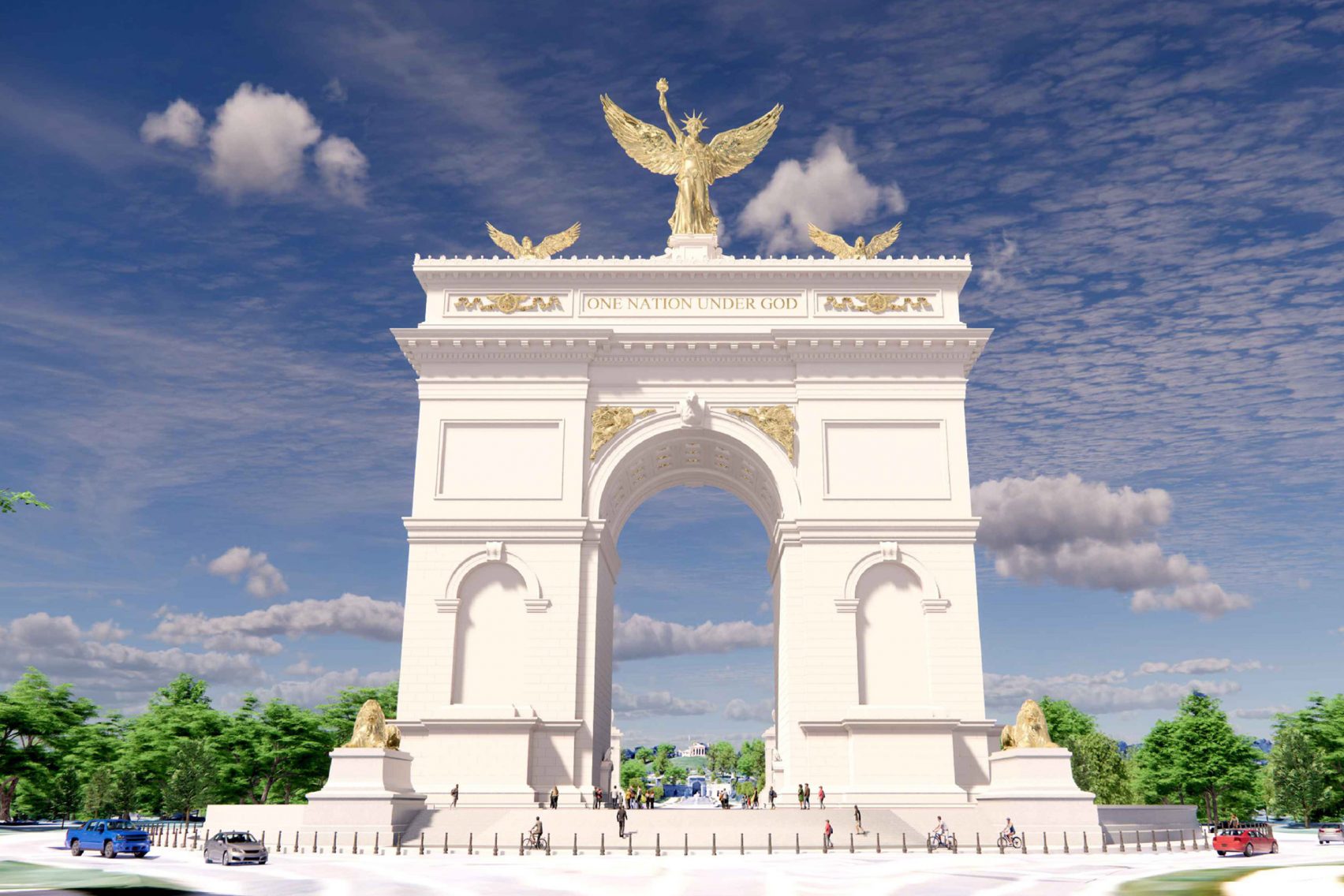 Trump officials reveal designs of triumphal arch in Washington, DC