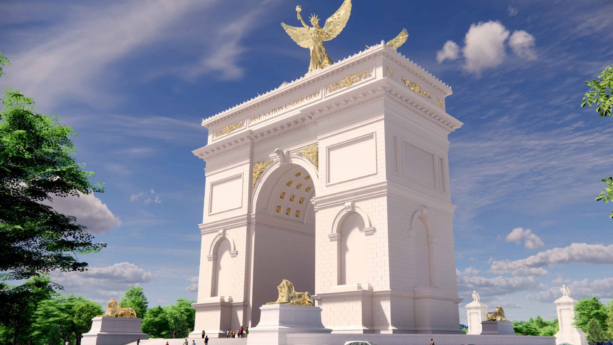 Trump officials reveal designs of triumphal arch in Washington, DC