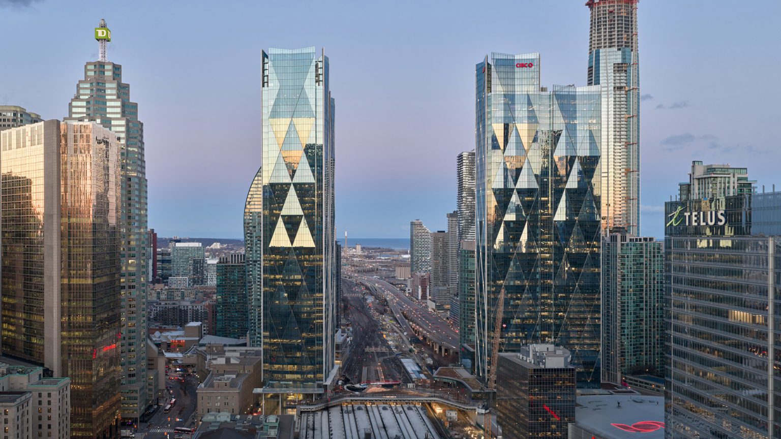 WilkinsonEyre completes Toronto skyscrapers linked by park