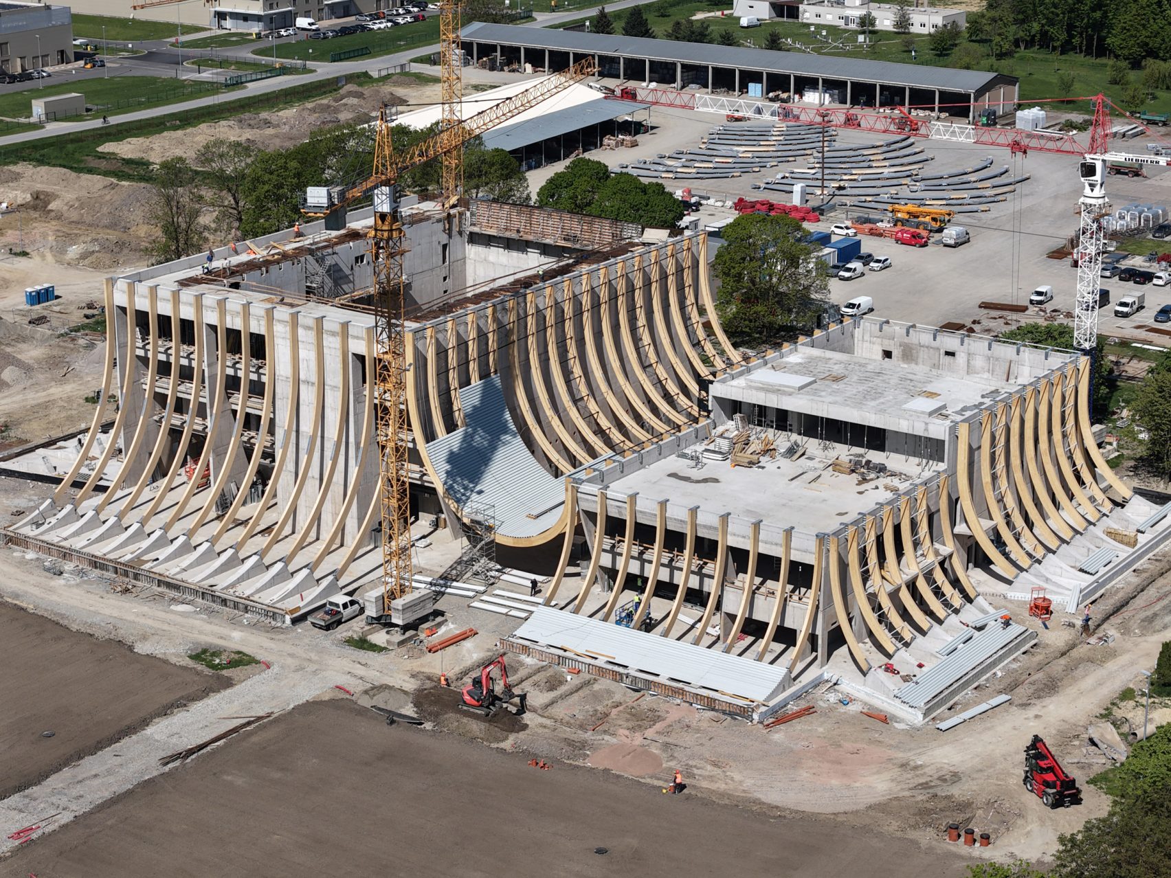 "Tent-like" Eve Music Hall by BIG under construction in Croatia